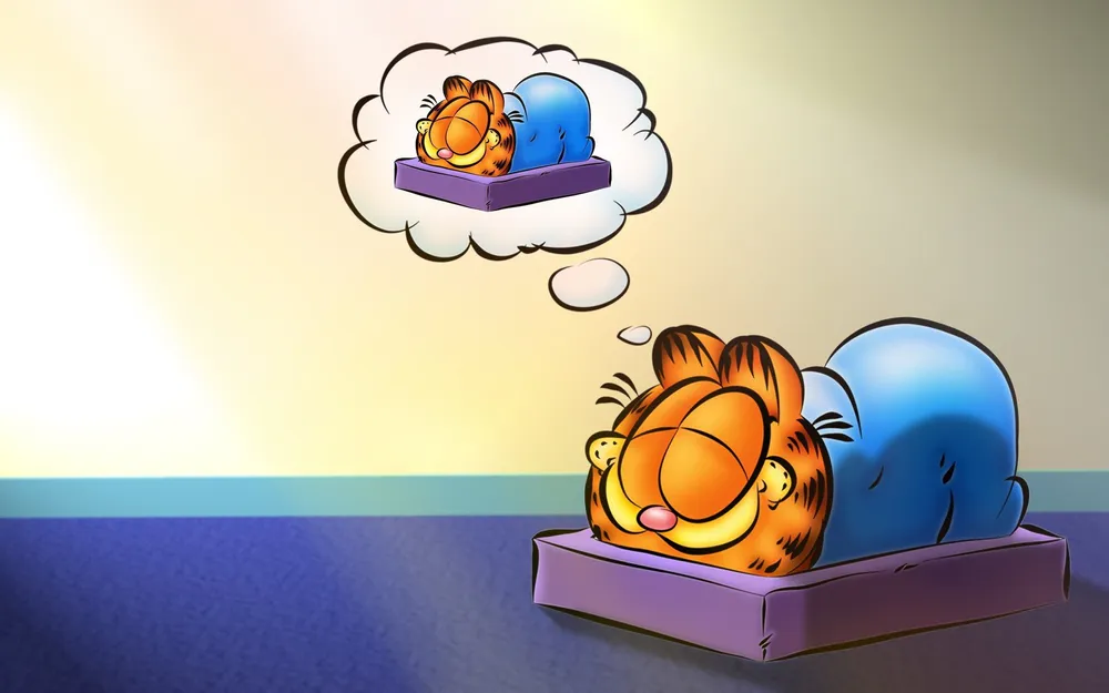 Обрезать вручную обои Garfield Nap, Garfield, Nap в разрешении ...