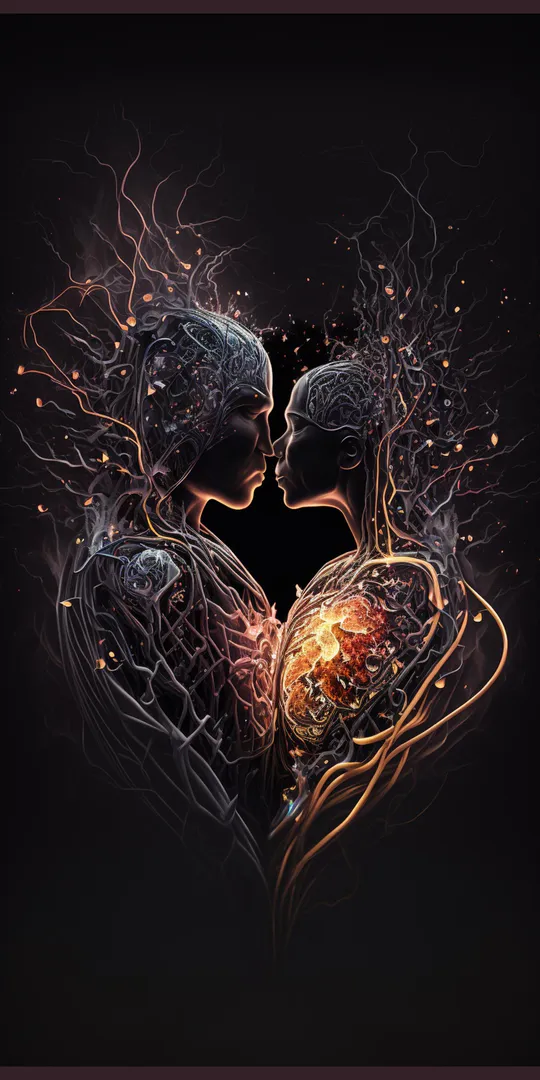 Love, Tenderness, Kiss, Artificial Intelligence (1620x2880) - Desktop ...