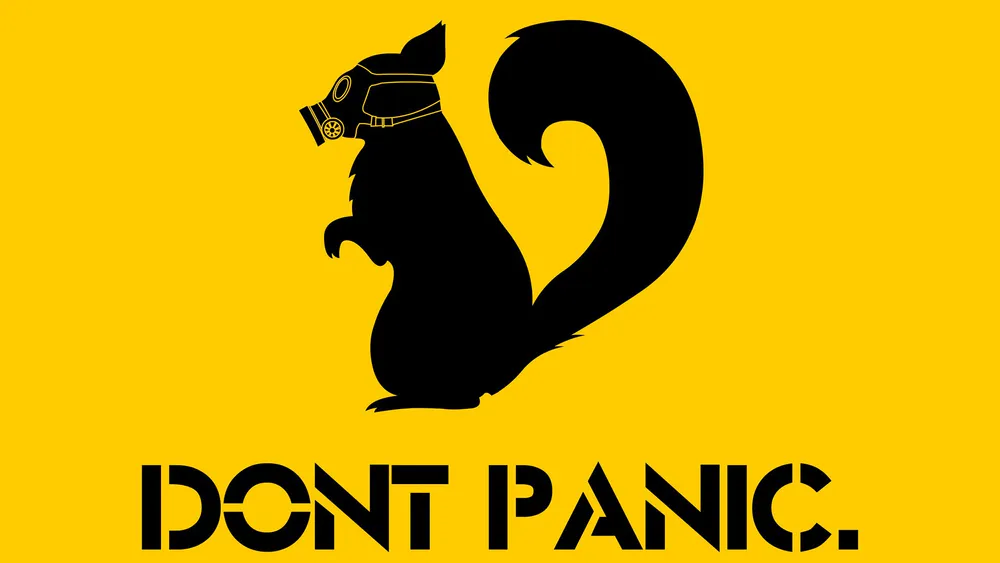 Manually crop Dont panic, Fun, Sign, Skunk, Panic wallpaper to ...