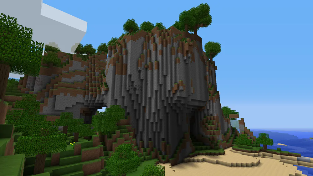 Manually crop Minecraft cliff, Minecraft, Cliff wallpaper to 1600x900 ...
