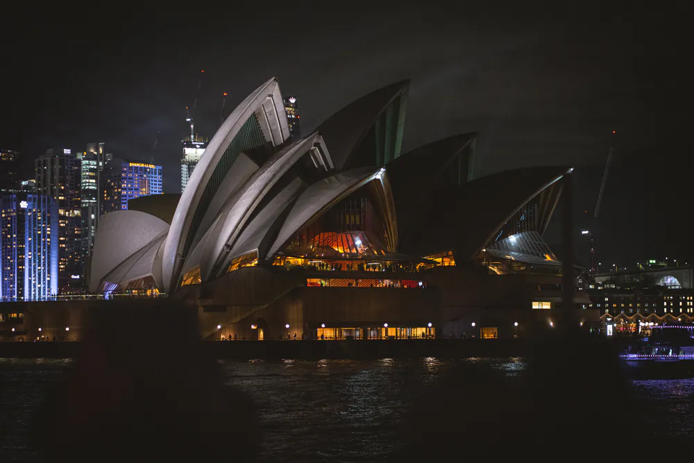 Обрезать вручную обои Sydney Opera House, Sydney, Opera House, Ночь ...